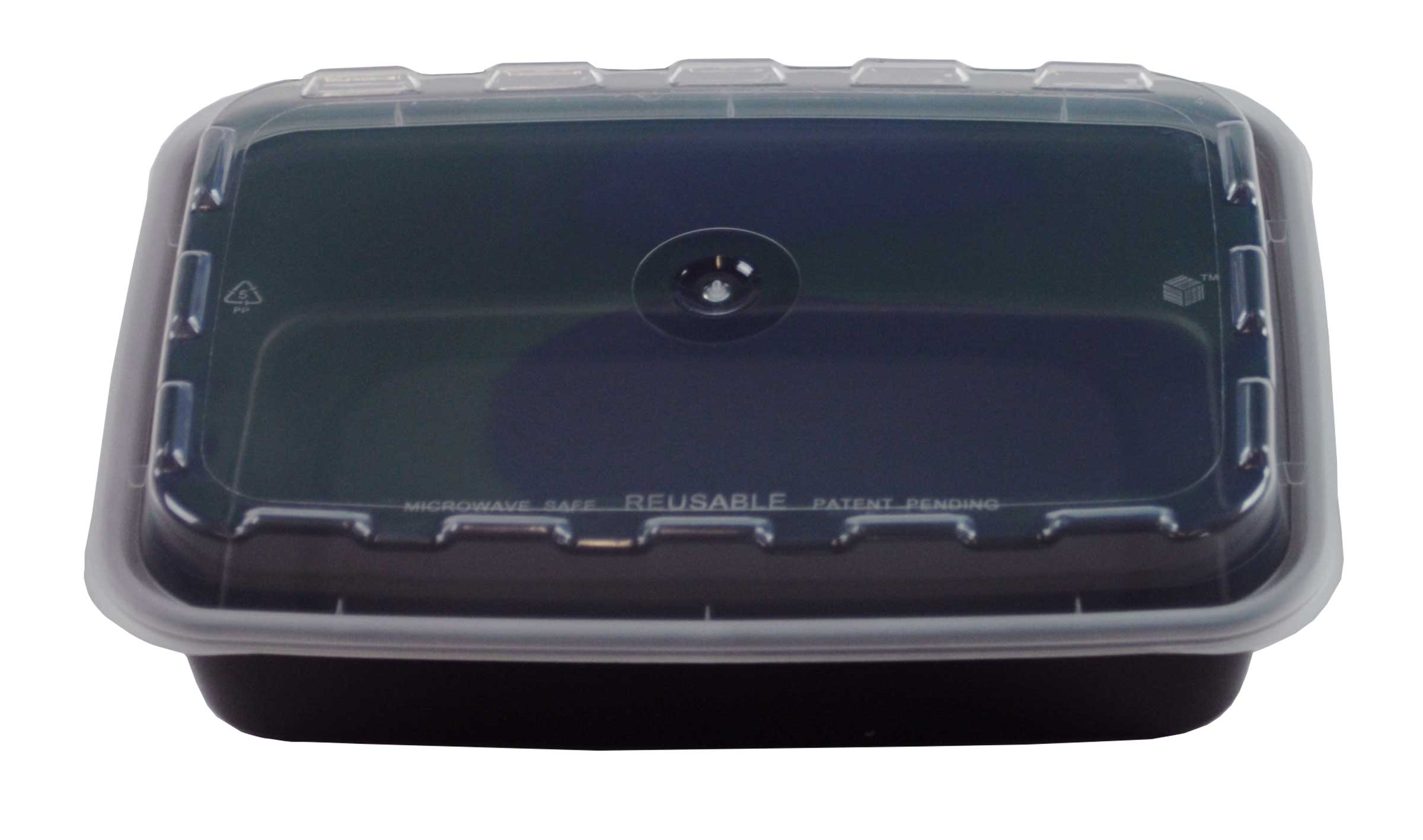 Cube Plastics Rectangular Black Container with Clear Lid Set Case ...